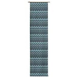 Schiebegardine WIRTH "Benewitz" Gr. 4, blau (petrol), B:60cm H:245cm, Jacquard, Baumwolle, Polyester, Gardinen