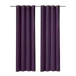 Weckbrodt-Gardinen Vorhang WECKBRODT "Vito", lila, B:140cm H:245cm, Satin, Polyester, Gardinen, Microvelour, blickdicht, Unifarben, Gardine, Store