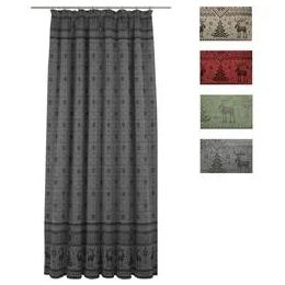 Vorhang WIRTH "Romo" Gr. 1, beige (creme), B:135cm H:145cm, Jacquard, Baumwolle, Polyester, Gardinen