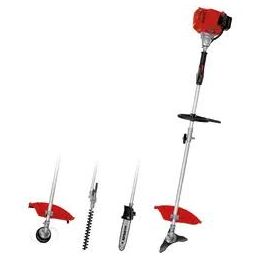 Benzin-Motorsense Einhell "GC-MM 52 I AS", silber (rot, schwarz, silberfarben), Motorsensen, mit Heckenscheren- und Hochentasteraufsatz