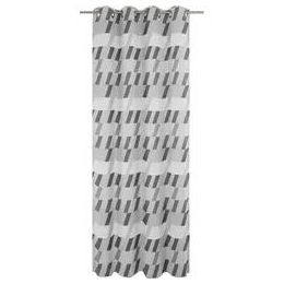 Vorhang WIRTH "Bray" Gr. 4, grau (dunkelgrau), B:132cm H:245cm, Jacquard, Baumwolle, Polyester, Gardinen