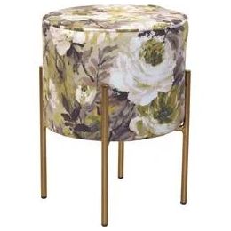Sitzhocker Inosign "Liano", grün (floral), H:47, Hocker