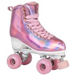 Chaaya Rollschuhe CHAYA "Melrose Elite Space Holographic" Gr. 39, rosa, Inlineskates_Rollschuhe, Kinder, 39 (bis 100 kg), Lederimitat, vegan