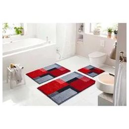 Badematte Grund Gr. 3, rot, rechteckig (70cm x 120cm ), 1 Stk., Badematten