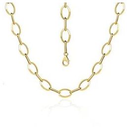 Charm-Kette Firetti "Schmuck Geschenk Gold 585, Langankerkette, ca. 10 mm breit" Gr. 50, gold (gelbgoldfarben), Halsketten, Damen, 50, Gelbgold 585, B: 10mm, Made in Germany, B:10mm