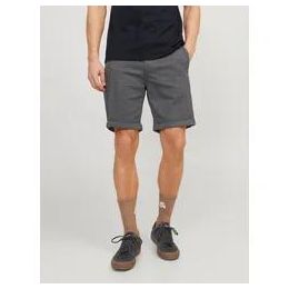 Jack & Jones Chinoshorts JACK & JONES "JPSTFURY JJSHORTS ANA SN", Herren, Gr. XS, N-Gr, blau (faded denim), Web, Obermaterial: 98% Baumwolle, 2% Elasthan, unifarben, regular fit kniefrei, Hosen, mit Taschen