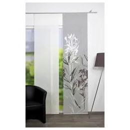 Schiebegardine Vision S "SEMORA" Gr. 1, grau, B:60cm H:260cm, Polyester, Gardinen, HxB: 260x60, Schiebevorhang Bambusoptik Digitaldruck
