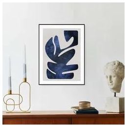 Bild mit Rahmen Reinders "Resemblance Blue", blau (farbe bild(er): blau), B:30cm H:40cm T:1,6cm, Holzwerkstoff, Bilder