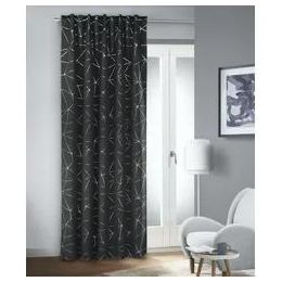 Vorhang HOMING "Jorvin" Gr. 1, schwarz, B:135cm H:245cm, Polyester, Gardinen, Fertigschal