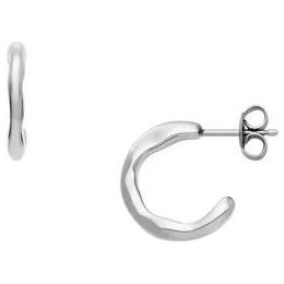 Paar Creolen Skagen "Schmuck Geschenk Edelstahl MODERNE STAK", silber (edelstahlfarben), Ohrringe, Damen, Edelstahl