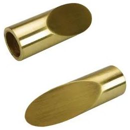 Gardinenstangen-Endst&uuml;ck Liedeco "Cut", gold (goldfarben, matt), L:7cm &Oslash;:1,6cm, Gardinenstangenendst&uuml;cke, Gardinenstangen-Endst&uuml;ck, f&uuml;r Gardinenstangen &Oslash; 16 mm