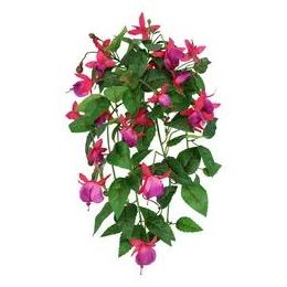 Kunstpflanze I.GE.A. "Kunstblume Fuchsie", pink (fuchsia), B:25cm H:40cm L:23cm, Polyester, Kunstpflanzen, Dekoblume Hängende Blumen mit Blüten Künstliche Blumen Hängeblume