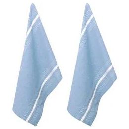 Geschirrtuch Pad "Rene", blau, H:1cm L:70cm T:50cm, 100% Baumwolle, Geschirrtücher
