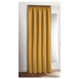 Vorhang HOMING "Bernd" Gr. 1, gold (goldfarben), B:140cm H:245cm, Polyester, Gardinen, Fertigschal