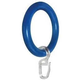 Gardinenring Garesa "Kunststoffring mit Haken" Gr. 1, blau, Ø:28cm, Gardinenbefestigungen, für Durchmesser bis 28mm, einfache Montage