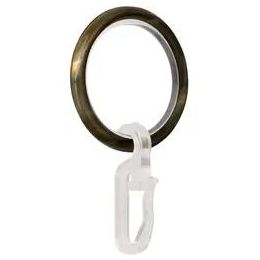 Gardinenring Garesa "Ring mit Haken" Gr. 1, gold (antikmessingfarben), Ø:16cm, Gardinenbefestigungen, für Durchmesser bis 16 mm, einfache Montage