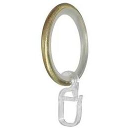 Gardinenring Garesa "Ring mit Haken" Gr. 1, gold (mattmessingfarben), Ø:20cm, Gardinenbefestigungen, für Durchmesser bis 20mm, einfache Montage