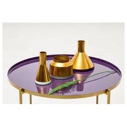 Dekovase Kayoom "Culture", bunt (goldfarben, mint, pflaume, grau), Metall, Vasen, hochwertige Verarbeitung