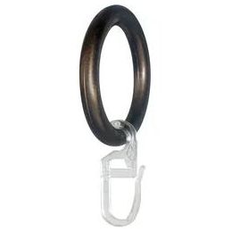 Gardinenring Garesa "Ring mit Haken" Gr. 1, braun (bronzefarben), Ø:16cm, Kunststoff, Gardinenbefestigungen, für Durchmesser bis 16 mm, einfache Montage