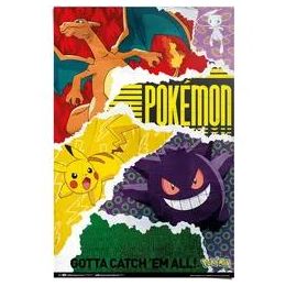Poster Reinders "Pokemon - gotta catch 'em all", bunt (farbe bild(er): bunt), B:61cm H:91,5cm T:0,1cm, Papier, Bilder