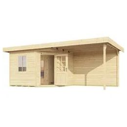 Saunahaus Weka "SALO 2", beige (natur), Saunaofen, integrierte Steuerung, 9 kW, Saunen, inkl. hochwertiger Elementsauna