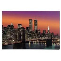 Poster Reinders "New York Brooklyn Brücke", orange (farbe bild(er): orange), B:91,5cm H:61cm, Papier, Bilder