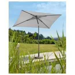 Sonnenschirm Schneider SCHIRME "Sevilla", grau (silbergrau), Obermaterial: 100% Polyester, Standschirme, Stahl/Polyester