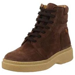 Schnürstiefelette El Naturalista "El Naturalista Stiefelette Veloursleder", Damen, Gr. 40, chocolate, Veloursleder, Casual, Schuhe