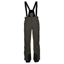 Skihose Killtec "KSW 100 ENOSH MN SKI PNTS", Herren, Gr. XL, Normalgrößen, schlamm, Oberstoff: 100% Polyester, Futter: 100% Polyester, Füllung: 100% Polyester (recycelt), Hosen, Wind- und wasserdichte Skihose, verstellbar, mit Schneefängen