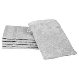 Waschhandschuh Ross "Rubin", grau (granit), B:16cm L:22cm, Baumwolle, Waschlappen, 100% Baumwolle
