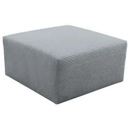 Polsterhocker WERK2 "Zeus-XL", grau, B:80cm H:41cm T:80cm, 90% Polyester, 10% Nylon, Hocker, Polsterhocker, Curvy Trend Hocker mit urbaner Optik