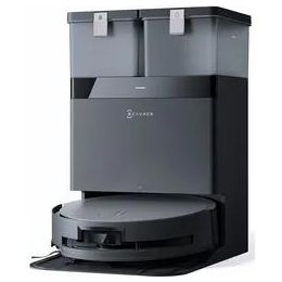 Ecovacs Saugroboter "mit Wischfunktion, Ecovacs DEEBOT X8 OMNI", schwarz, B:34,6cm H:31,3cm T:9,5cm, Saugroboter, 18.000 Pa, OMNI-Station mit 75 Mopp-Waschen, OZMO ROLLER Wischen