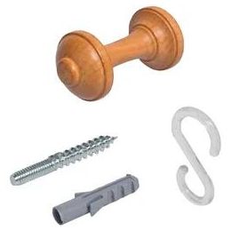 Raffhalter Liedeco, braun (kirschbaumfarben), Materialmix, Raffhalter, Schalhalter 7 cm