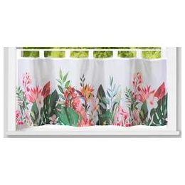 Weckbrodt-Gardinen Scheibengardine WECKBRODT "Arabella" Gr. 1, bunt (multi), B:120cm H:45cm, Voile, Polyester, Gardinen, Voile, halbtransparent, bedruckt, HxB 45x120cm, Gardine, Store