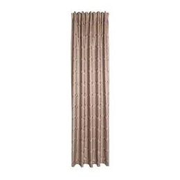 Vorhang HOMING "Tiaro" Gr. 1, grau (goldfarben, taupe), B:140cm H:245cm, Polyester, Gardinen, Fertigschal