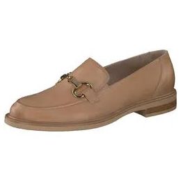 Slipper Paul Green "Paul Green Slipper Glattleder", Damen, Gr. 38,5, braun (camel), Glattleder, Casual, Schuhe