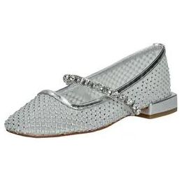 Riemchenballerina Alma en Pena "Alma en Pena Ballerinas Textil", Damen, Gr. 40, silber, Textil, casual, Schuhe