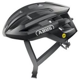 Fahrradhelm Abus "POWERDOME MIPS" Gr. L, schwarz, Helme, L Kopfumfang: 57cm - 61cm, gl&auml;nzend, unifarben