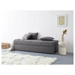 Polsterliege Maintal "Diana", grau (anthrazit), B:83cm L:203cm, Komplettbetten