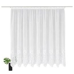 Weckbrodt-Gardinen Gardine WECKBRODT "Aletta" Gr. 21, weiß, B:500cm H:220cm, Jacquard, Polyester, Gardinen, Jacquard, strukturiert, halbtransparent, Allover,Motiv, Bordüre, Store