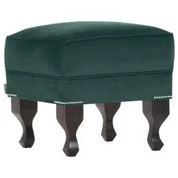 Hocker GUTMANN FACTORY "New Barock", grün, B:55 H:46 T:55, 100% Polyester, Hocker, Sitzhocker