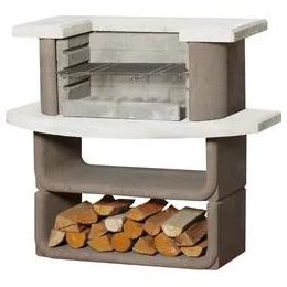 Holzkohlegrill Buschbeck "Grillbar Montana", braun (weiß, braun), B:110cm H:101cm T:65cm, Grills, BxTxH: 110x65x101 cm