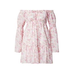 Hollister Kleid Damen Gr&ouml;&szlig;e 38 hellgr&uuml;n / rosa / wei&szlig; Winterkleid