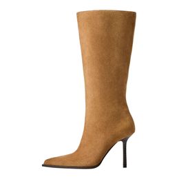Bershka Stiefel Damen Gr&ouml;&szlig;e 37 hellbraun Winterschuhe