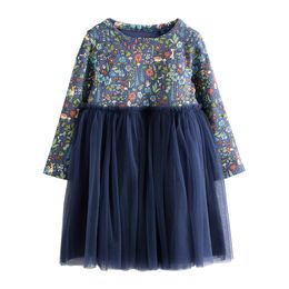 next Kleid M&auml;dchen Gr&ouml;&szlig;e 116 blau / navy / gr&uuml;n / rosa