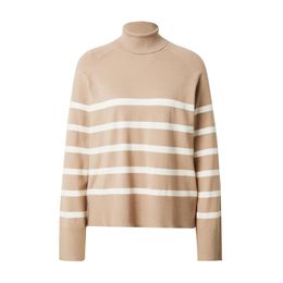 Pieces Pullover 'SIA' Damen Gr&ouml;&szlig;e M camel / wei&szlig;