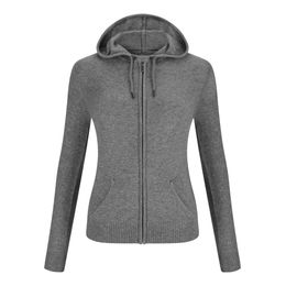 CASH-MERE.CH Kaschmir Strickjacke Damen Gr&ouml;&szlig;e XS grau