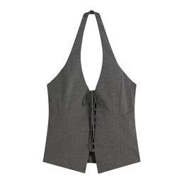 Bershka Top Damen Gr&ouml;&szlig;e M grau / dunkelgrau