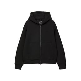 Pull&Bear Pull&bear Zip-Up Hoodie 'STWD' male Black size XL