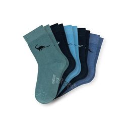 Schiesser Socken 'Stars' Jungen Größe 23/26 blau / hellblau / grün / schwarz